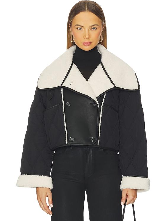 BLANKNYC Cropped Faux Leather Jacket